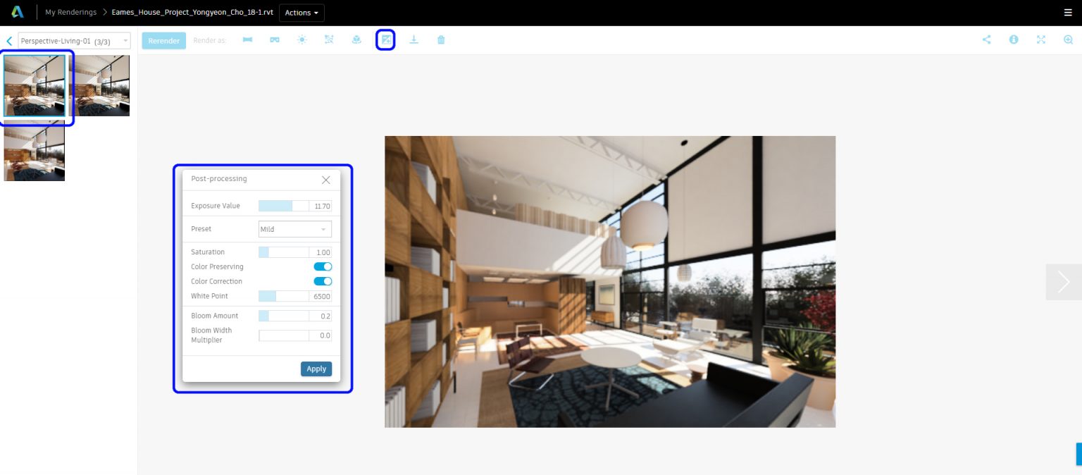 Chapter 18. Create Revit rendering, Revit clouding rendering – Tutorials of Visual Graphic ...