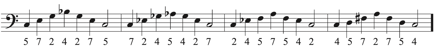 52 Seventh Chords And Inversions Sight Singing Exercises Comprehensive Musicianship A