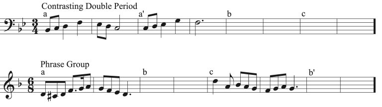 8.3 Phrase Groups and Double Periods: Sight Singing exercises ...
